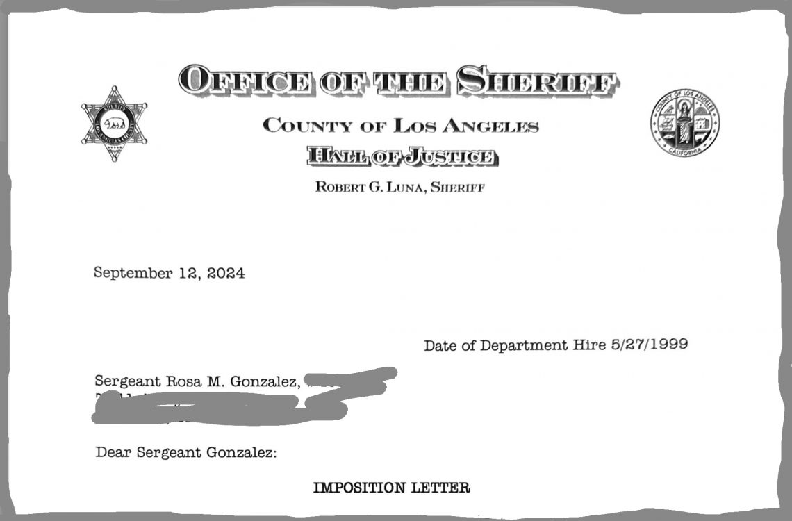 The WhistleBlower, LASD Sergeant Rosa Gonzalez, Part 2